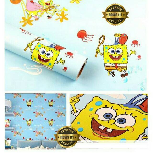 Jual Wallpaper Sticker Dinding motif kartun spongebob | Shopee Indonesia