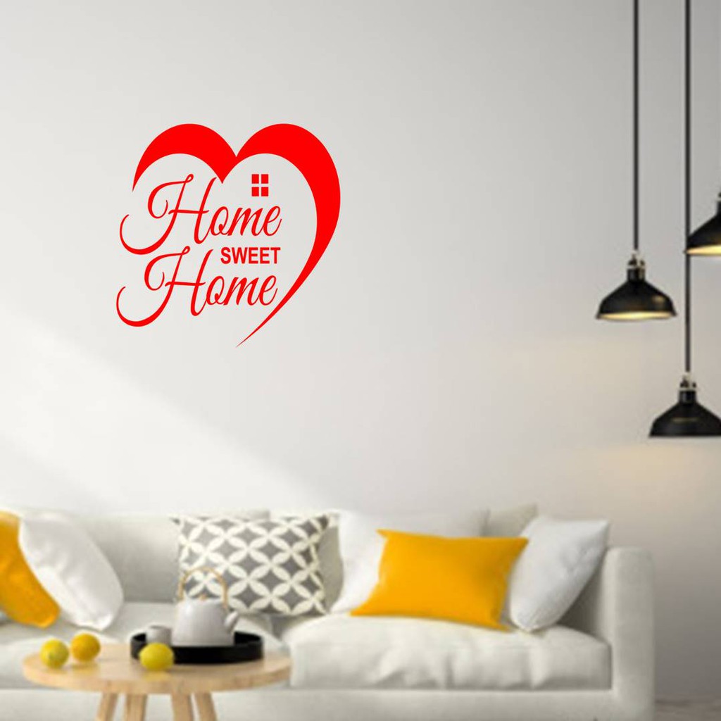 Jual Stiker dinding home sweet home sticker cutting wall stiker stiker ...