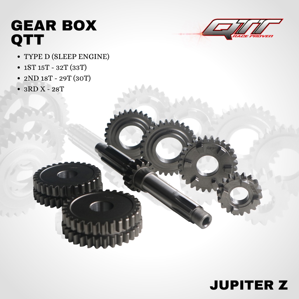 Jual Gear Box Rasio QTT Jupiter z VEGA type D SLEEP ENGINE 5TP | Shopee ...