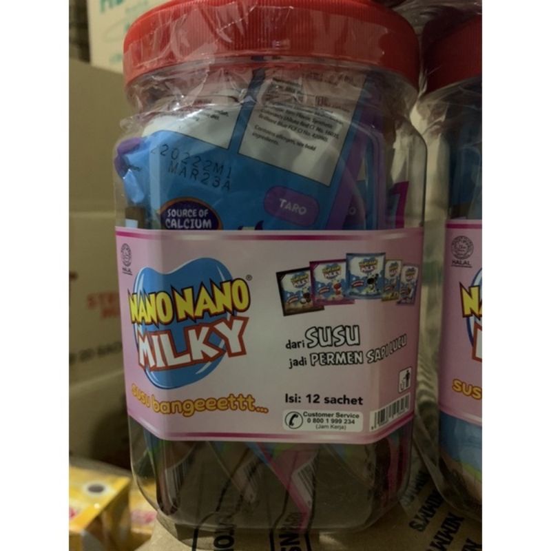 Jual permen susu nano milky kemas toples isi 12 campur 5 rasa | Shopee ...