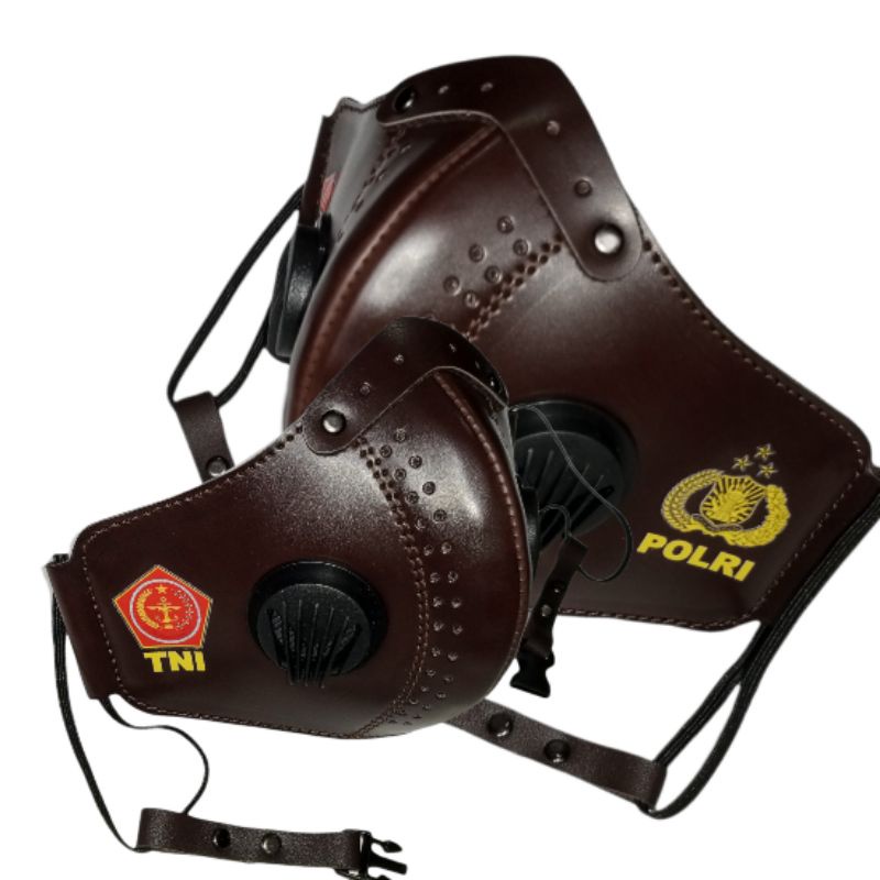 Jual masker motor TNI polri terbaru masker pria keren masker kulit PU ...