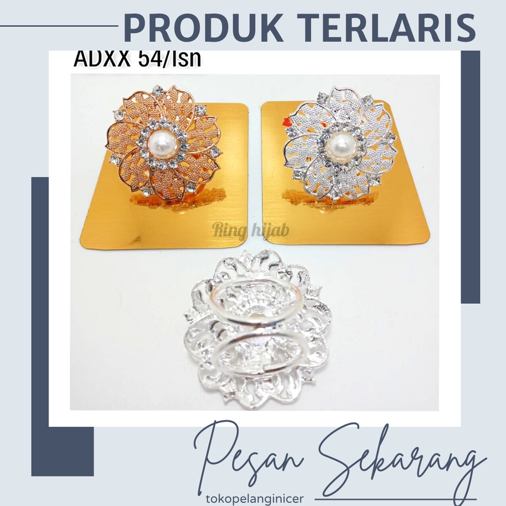 Jual Ring Hijab- Cincin Jilbab- Bros Model Ring Hijab Bunga Cantik ...