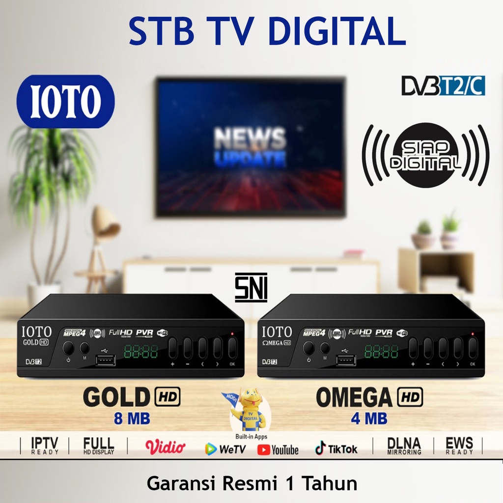 Jual Set Top Box STB TV DIGITAL T2 IOTO Full HD SNI Rekomendasi Kominfo | Shopee Indonesia