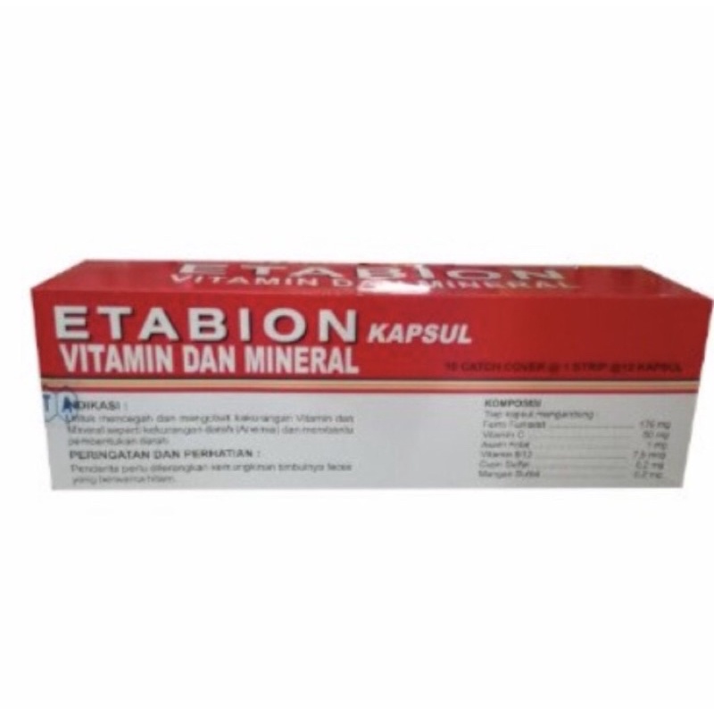 Jual Etabion strip 10 tablet ( multivitamin & mineral lengkap dewasa ...