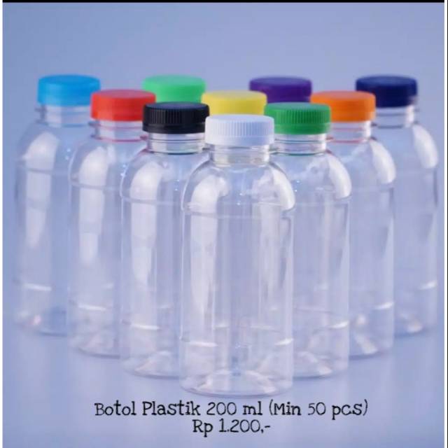 Jual Botol plastik ukuran 200ml (min pembelian 50pcs) | Shopee Indonesia