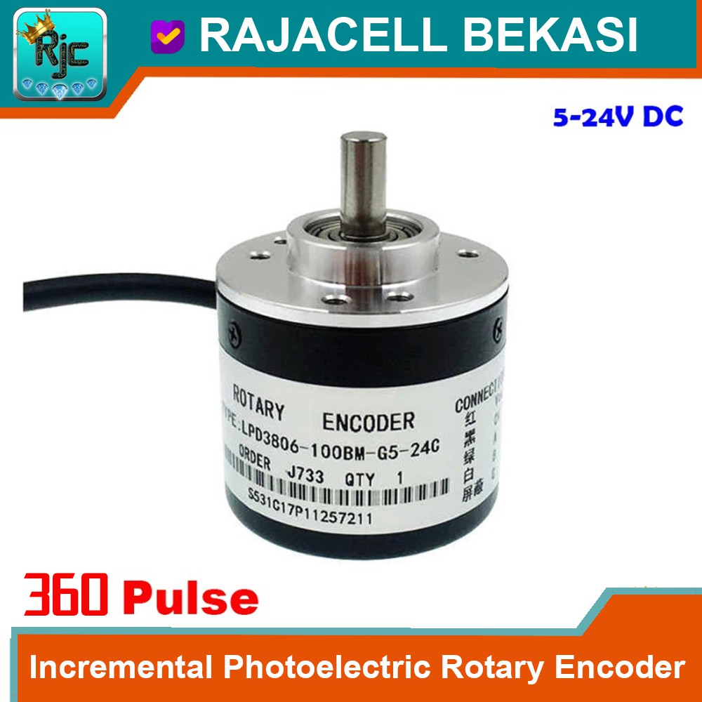 Jual Incremental Photoelectric Rotary Encoder 400 600 Pulse 5V 12V 24V ...