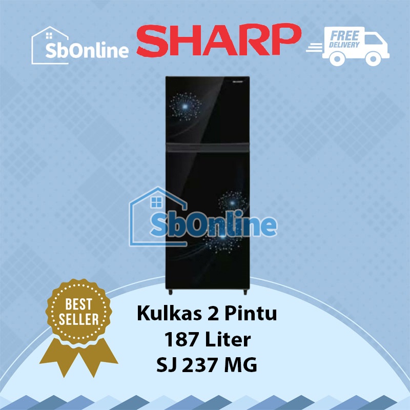 Jual SHARP Kulkas 2 Pintu 205L / 187L - SJ 237 MG (DB/DP) | Shopee Indonesia