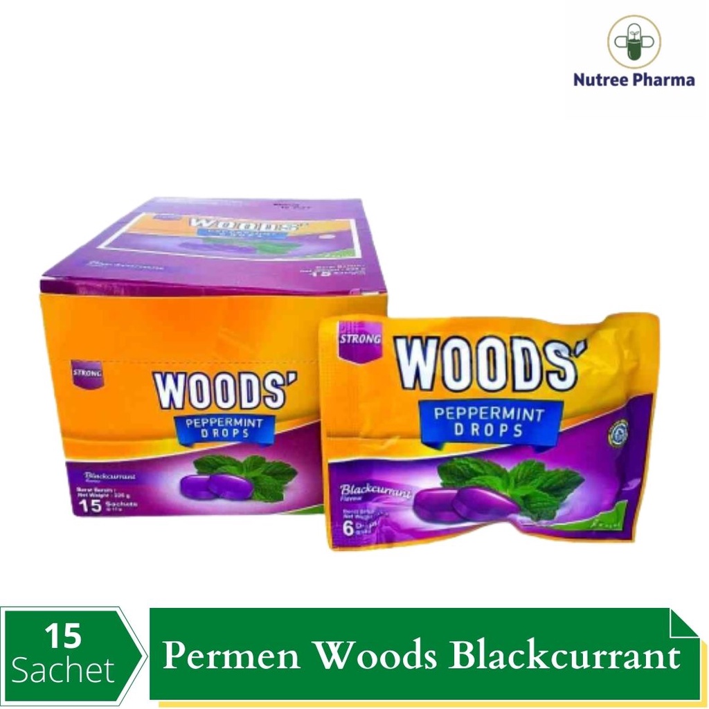 Jual WOODS PERMEN RASA BLACKCURRANT ISI 15 SACHET | Shopee Indonesia