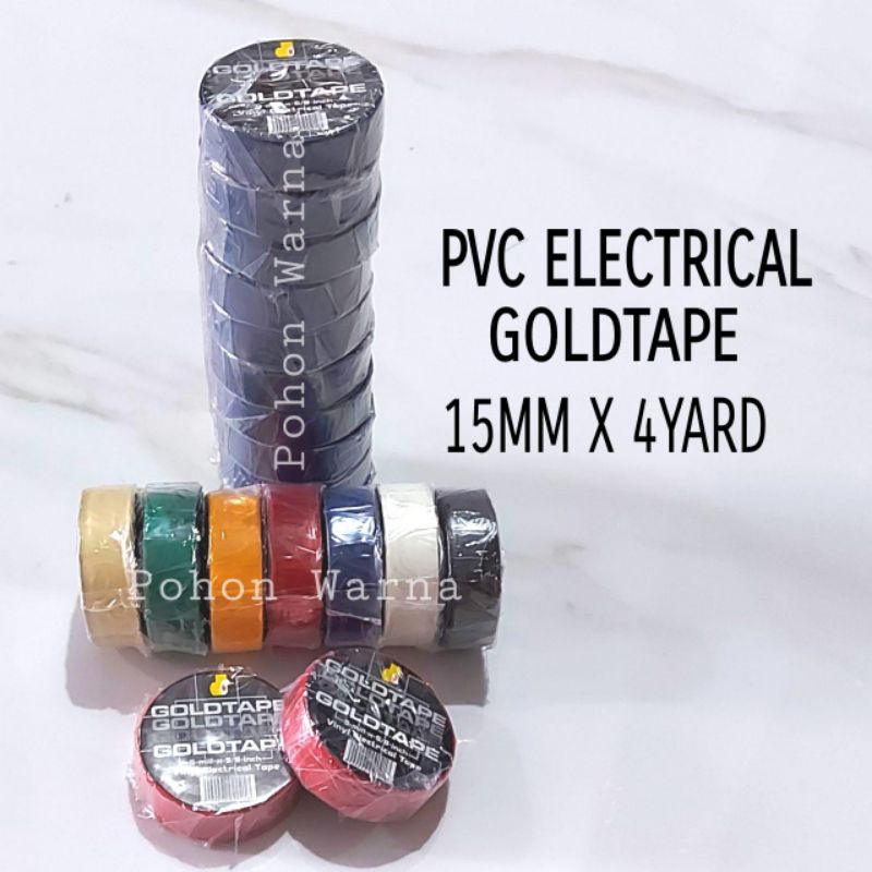 Jual Isolasi listrik Goldtape / isolasi listrik / pvc 15mm | Shopee ...