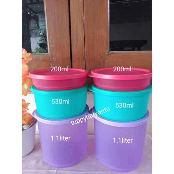 Jual toples bulat tropical round tupperware set ( Redi warna baru ...