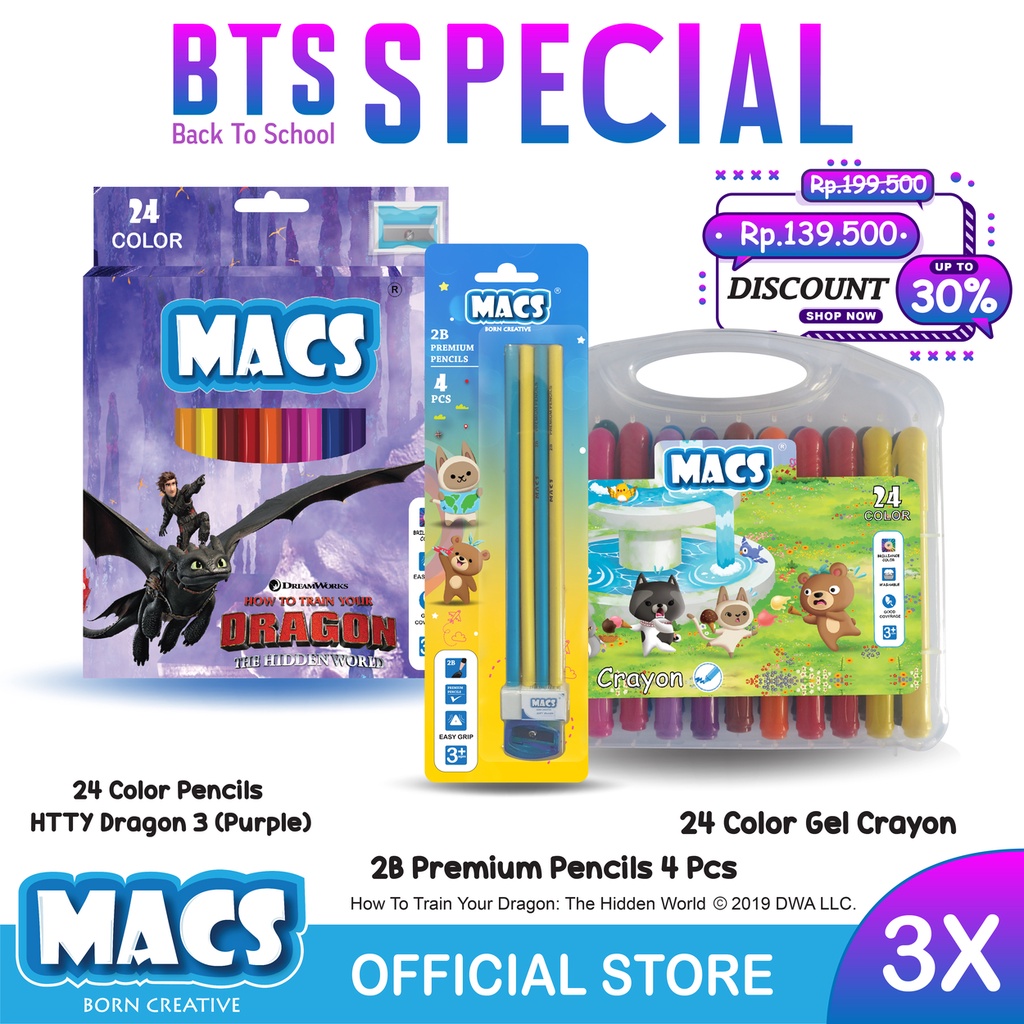 Jual BTS Special MACS Pensil 2B Pensil Warna Gel Crayon | Shopee Indonesia