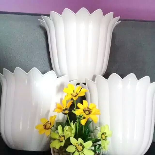 Jual Pot Bunga Tempel Dinding Ombak | Shopee Indonesia