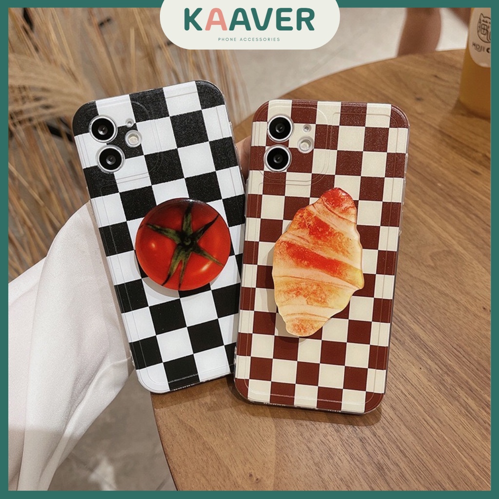 Jual KAAVER - Fruit Popsocket Checkered Soft Case iPhone 7 8 SE X XS XR ...