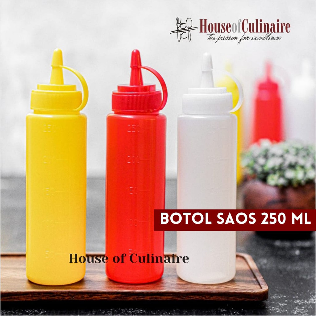 Jual Botol Saos Minyak Mayones Kecap Plastik 250 ml | Shopee Indonesia