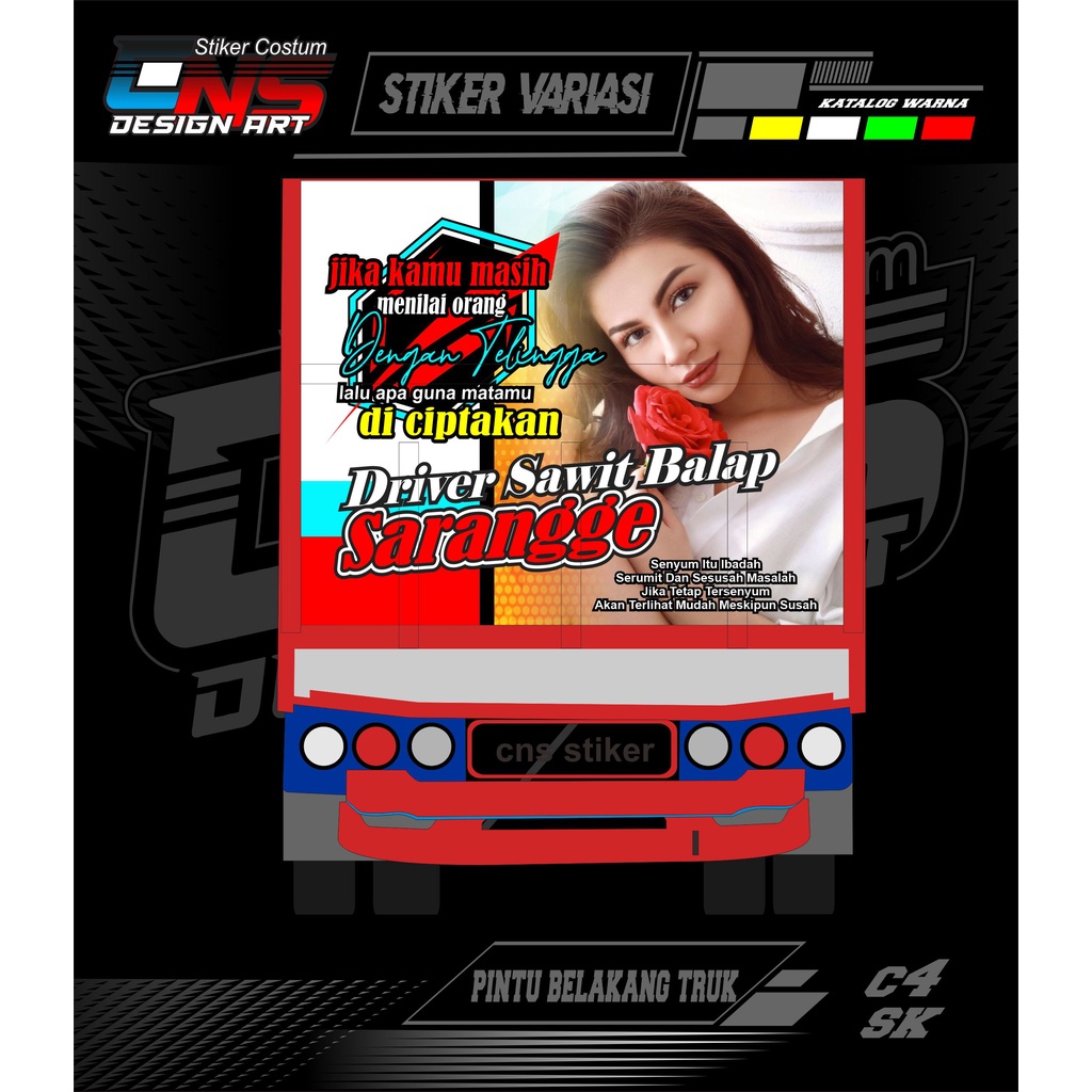 Jual stiker bak belakang truk Stiker Decal Pintu Belakang Truk Giga ...