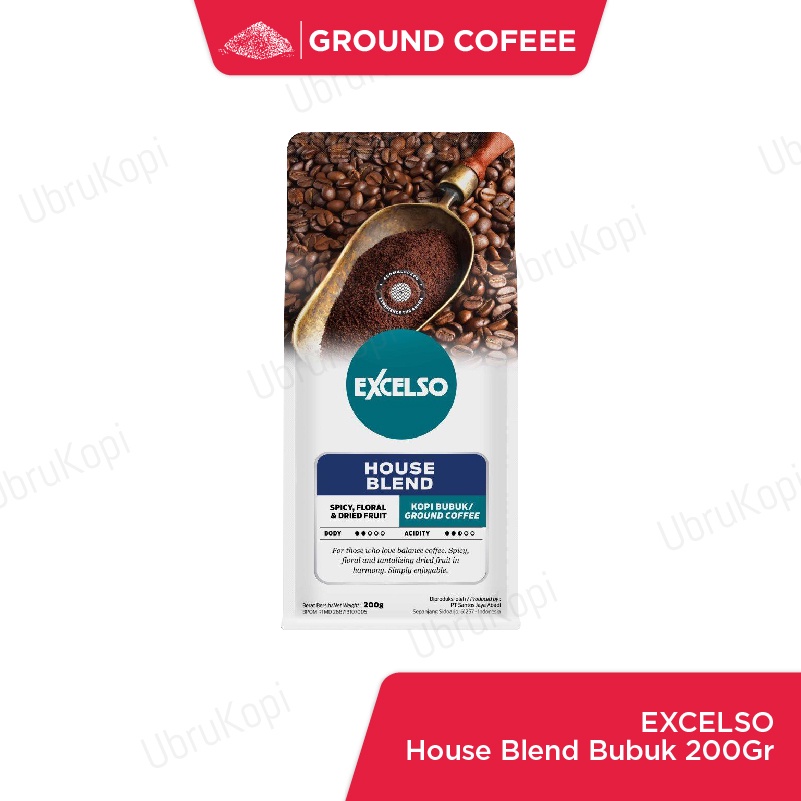 Jual Excelso Kopi House Blend Bubuk 200gr | Shopee Indonesia