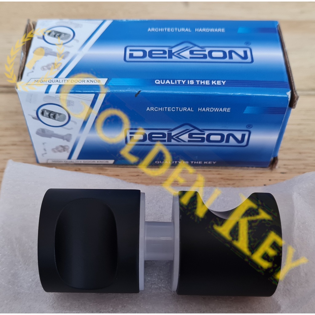 Jual Door Knob Dekkson Dekson 82803 Gagang Handle Pintu Kaca WC Black ...