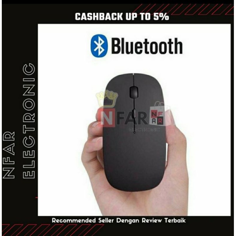 Jual Mouse Bluetooth Android Laptop Wireless Mouse Tanpa Dongle For ...