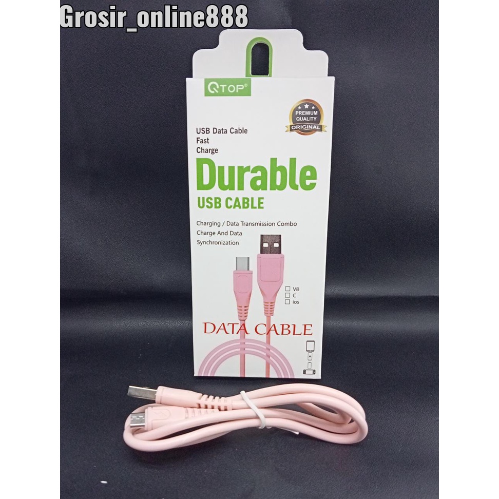 Jual Kabel Data Qtop Q303 kabel Charger Macaron Cable Micro Usb Type C & Iph Top Quality Super ...