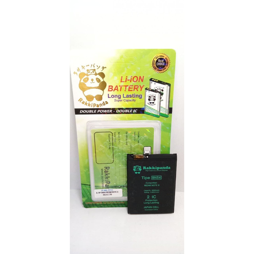 Jual BATRE BAT BATTERY BATERAI RAKKIPANDA BN54 REDMI NOTE 9 REDMI 9 ...