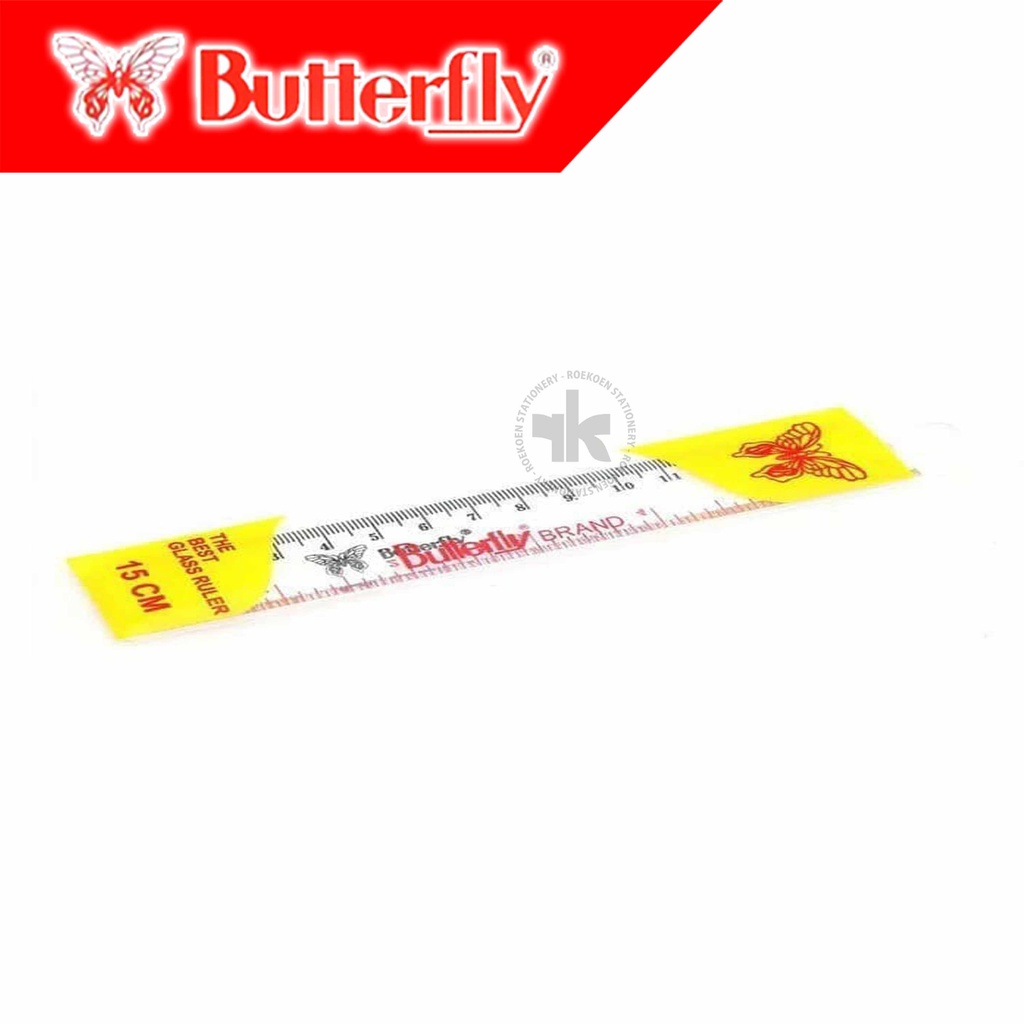 Jual Butterfly Ruler Penggaris Mika 15cm Polos BT-15 | Shopee Indonesia