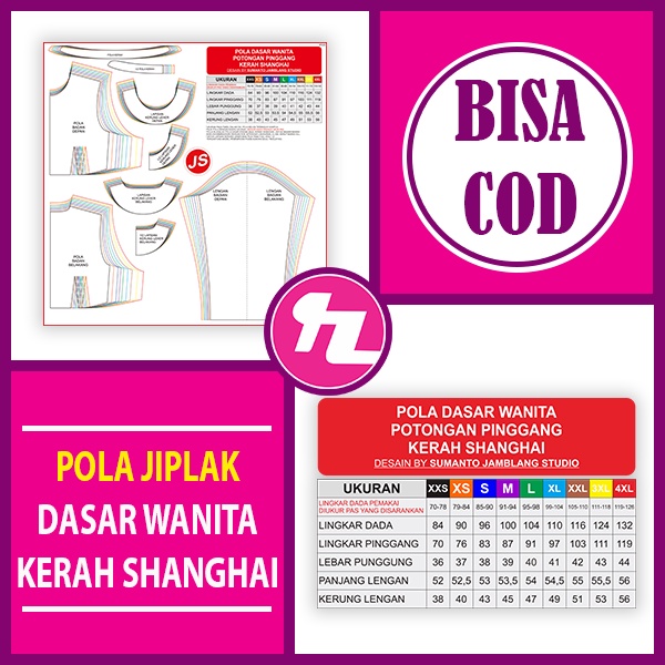 Jual Pola Jiplak Pola Dasar (Wanita) Dewasa Potongan Pinggang [ JP 062 ] | Rotsa.Id | Shopee ...