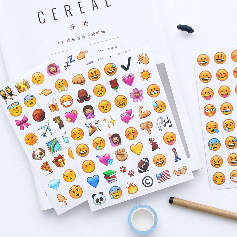 Jual 1Pcs Emoji sticker/sticker gambar emoticon lucu untuk journaling ...