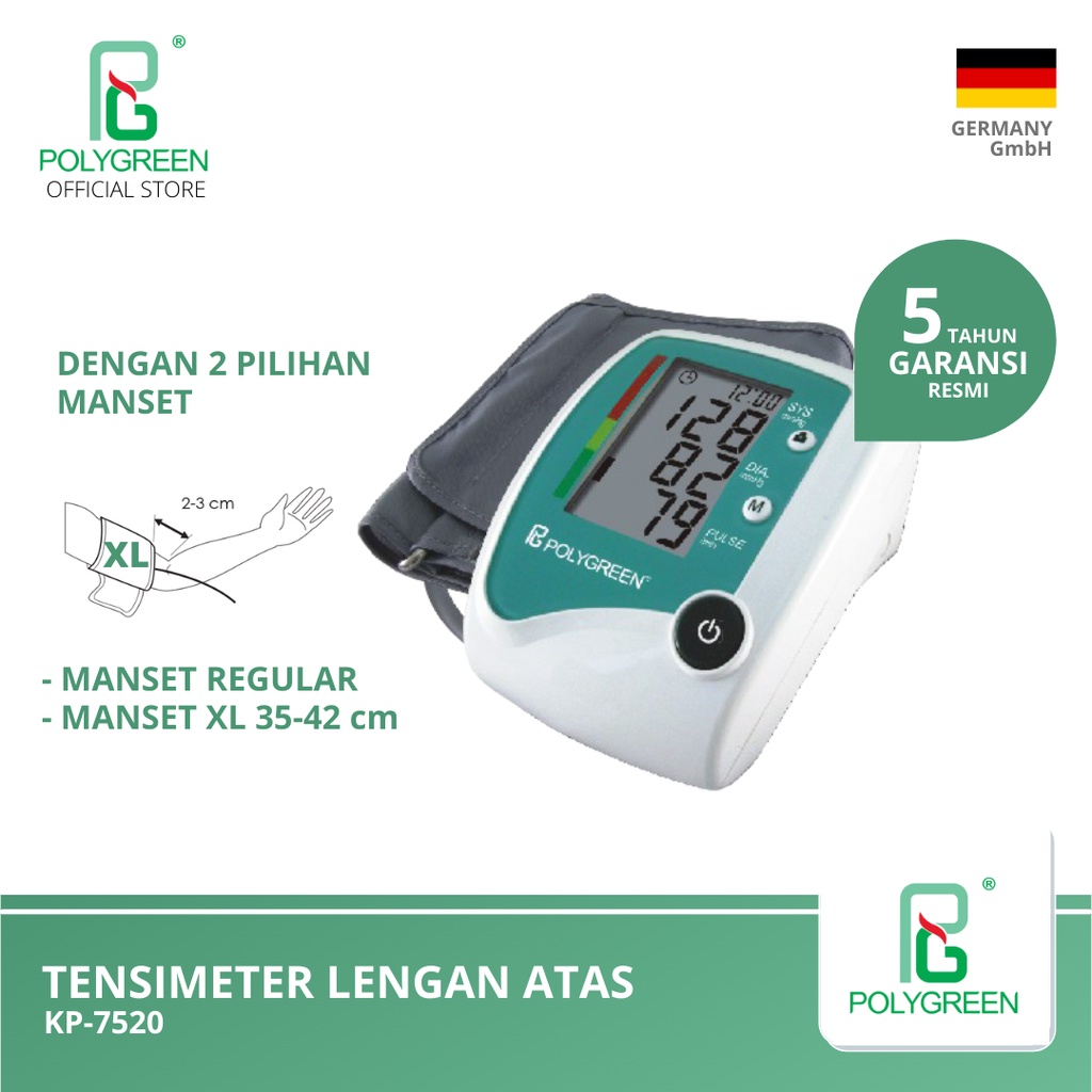 Jual POLYGREEN - Tensimeter Lengan Atas Kp-7520 | Shopee Indonesia