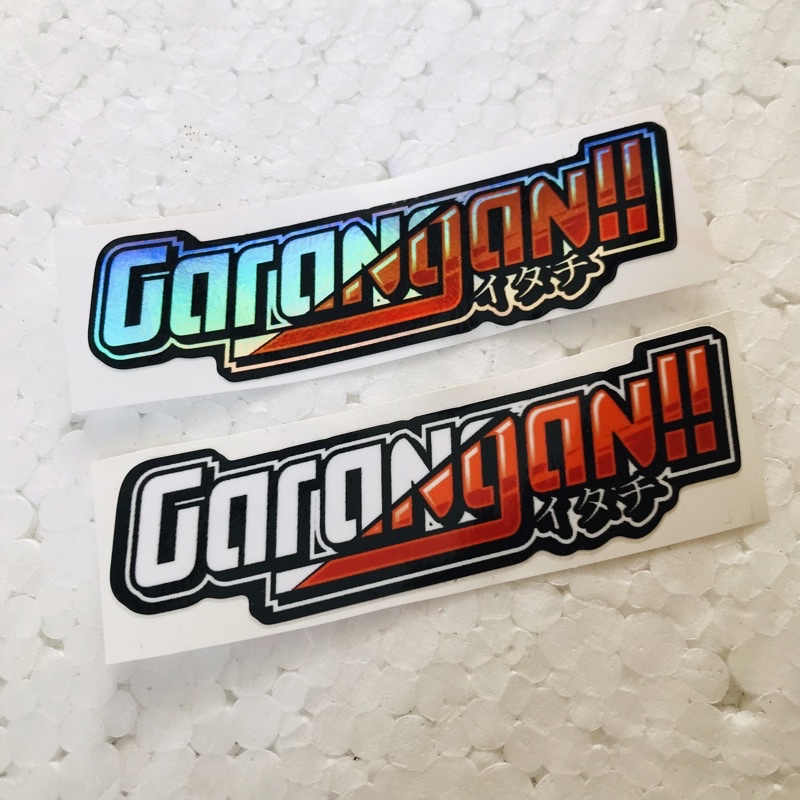 Jual Sticker Garangan Hologram dan Orajet Cutting Laminasi Glossy ...