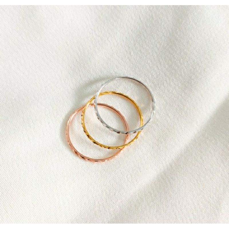 Jual Cincin Stack Minimalis 3in1 Koleksi Josean Elegant Hadiah Ultah ...