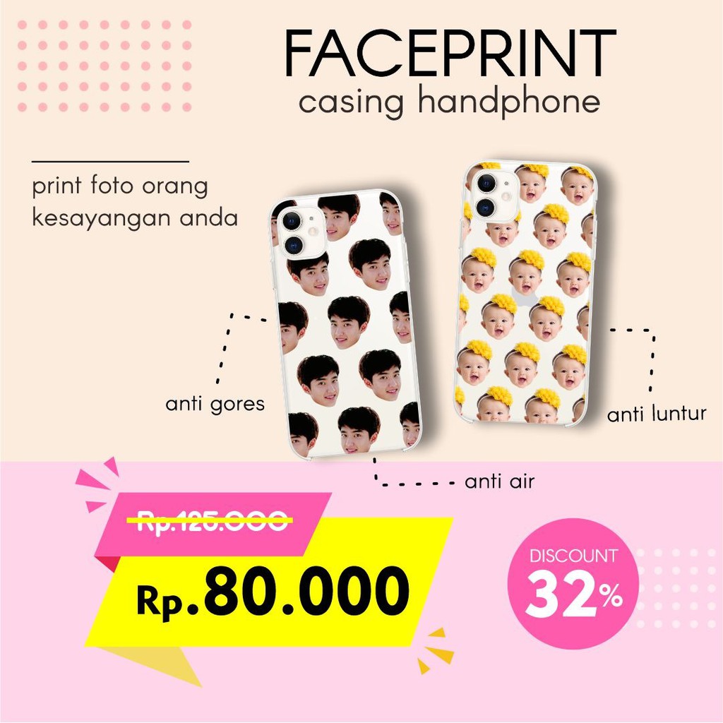 Jual Custom Print Casing Handphone Gambar Muka | Shopee Indonesia