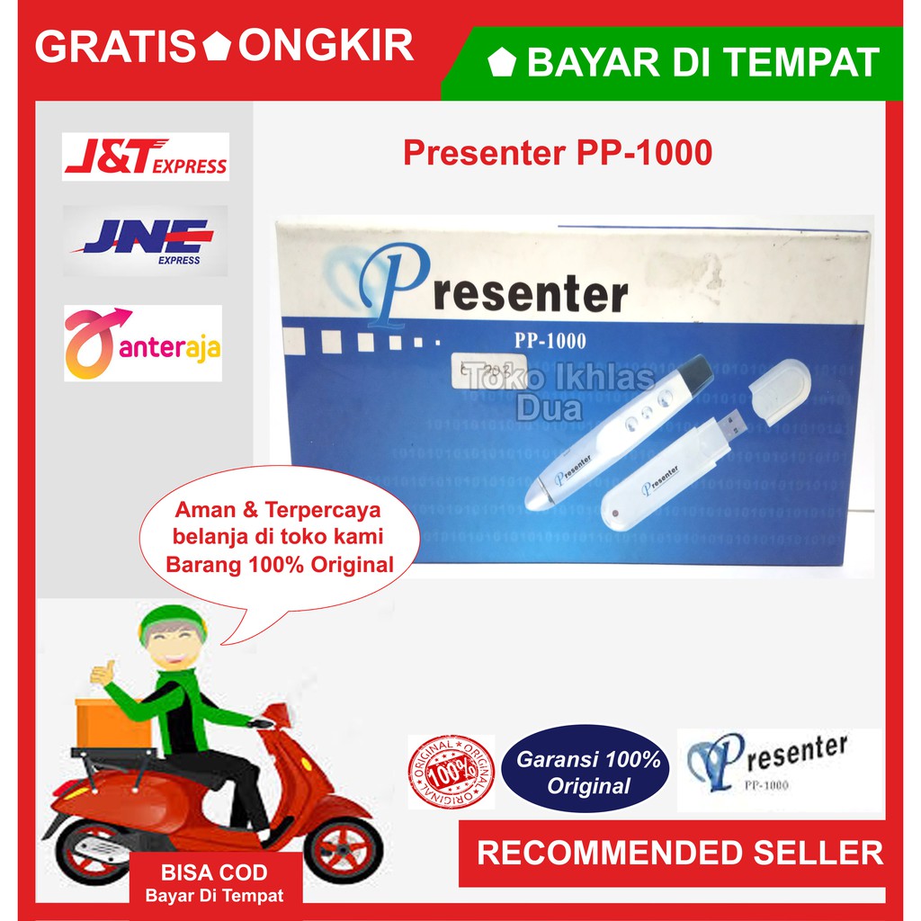 Jual Laser Pointer Wireless Presenter PP-1000/Laser Pointer Wireless/Presenter PP-1000/Presenter ...