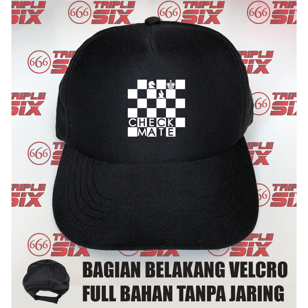 Jual Topi Baseball Velcro Catur Chess Check Mate | Shopee Indonesia