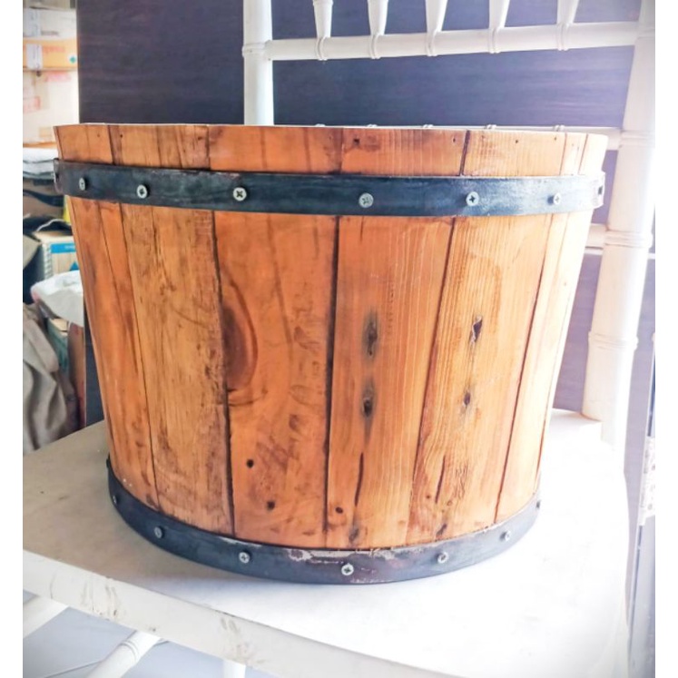 Jual TIMBA BARREL KAYU DEKORASI RUSTIC | Shopee Indonesia