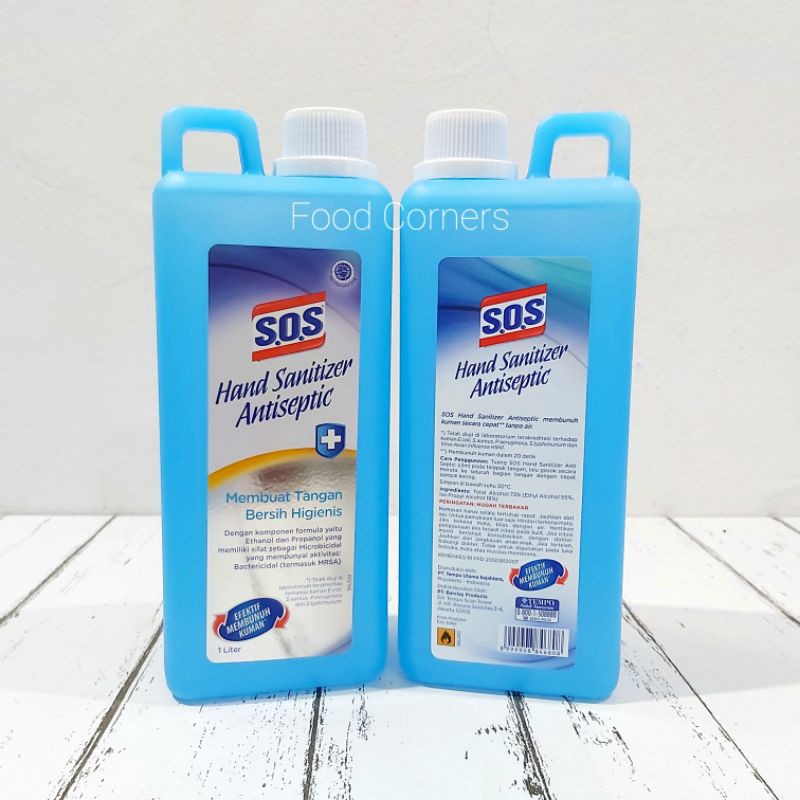 Jual SOS Hand Sanitizer Antiseptic 1 Liter | Shopee Indonesia