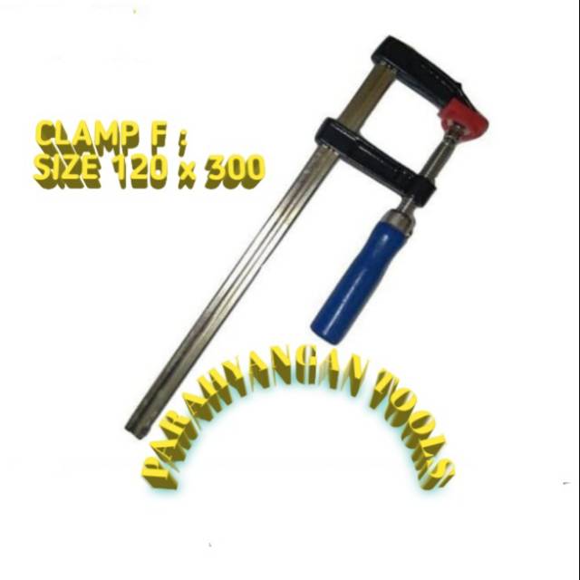 Jual Klam F / Clamp F alat press kayu ukuran 120 x 300 | Shopee Indonesia
