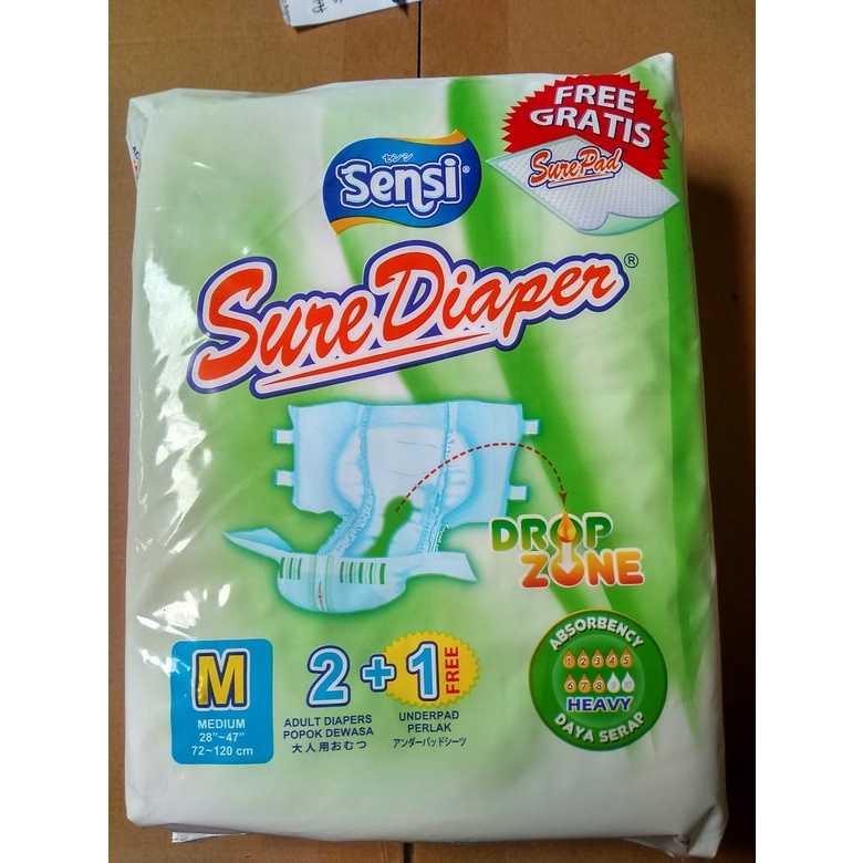 Jual SENSI SURE DIAPER M2 POPOK DEWASA PEREKAT | Shopee Indonesia