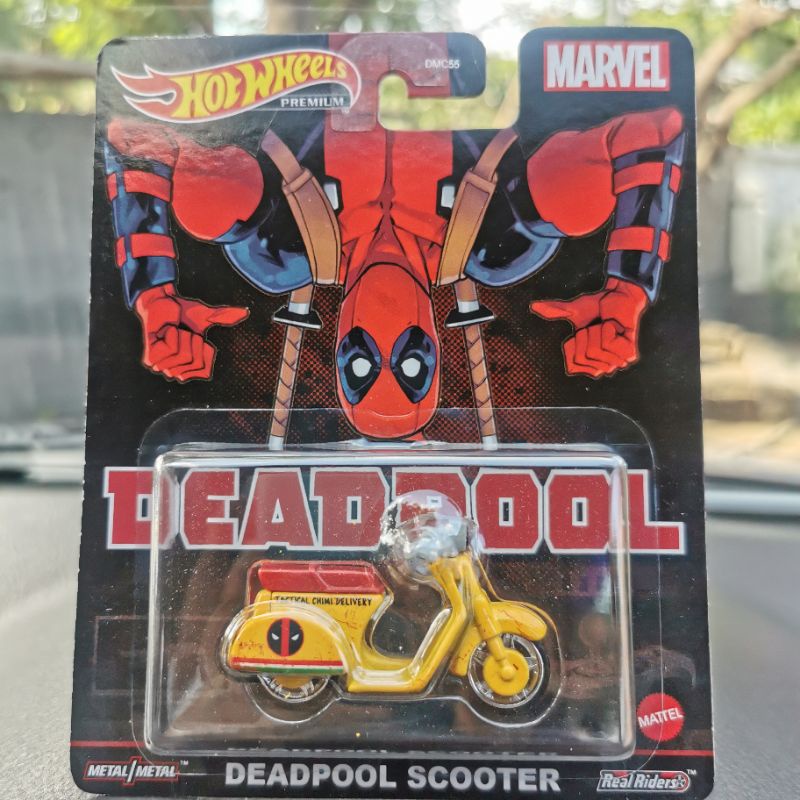 Jual Hot Wheels DEADPOOL SCOOTER red yellow merah kuning Marvel comics ...