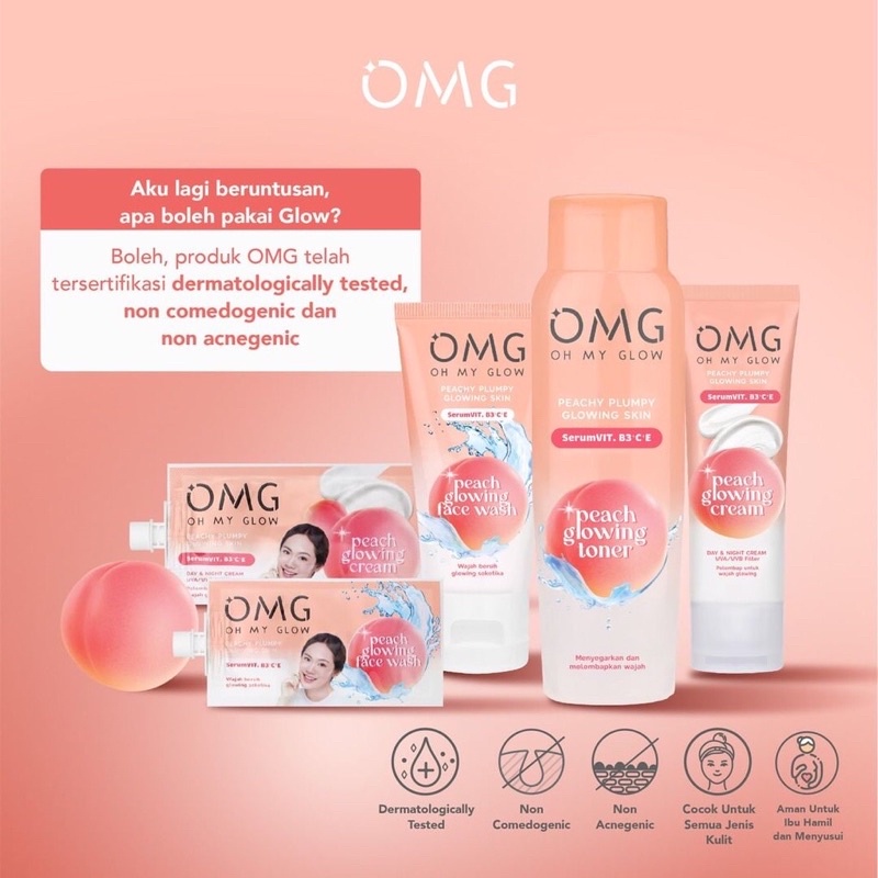Jual OMG Oh My Glow Series | Toner | Face Wash | Moisturizer Original ...