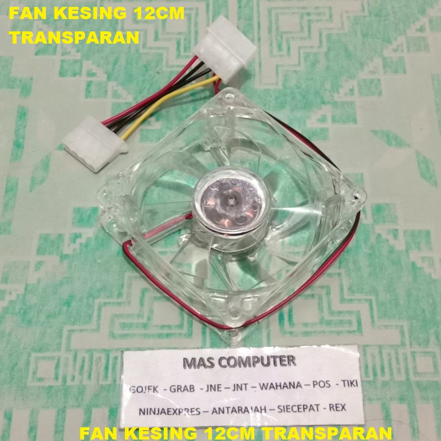 Jual Fan Kesing 12cm TRANSPARAN KIPAS PC / Fan PC 12V / Fan CASING CPU ...