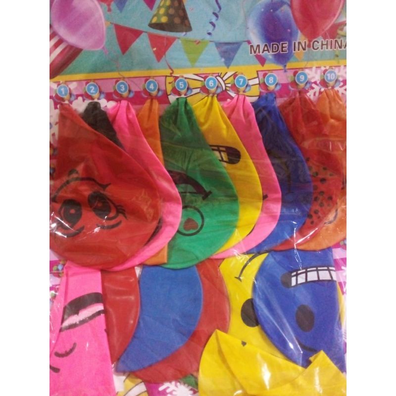 Jual (Isi 40 pcs) Balon Latex Fantasy Ulang Tahun Motif Warna Warni ...