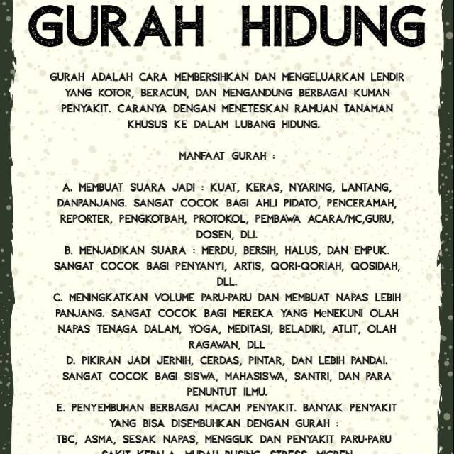 Jual JASA TERAPI GURAH HIDUNG ATAU SUARA / gurah bisa dipanggil ke ...