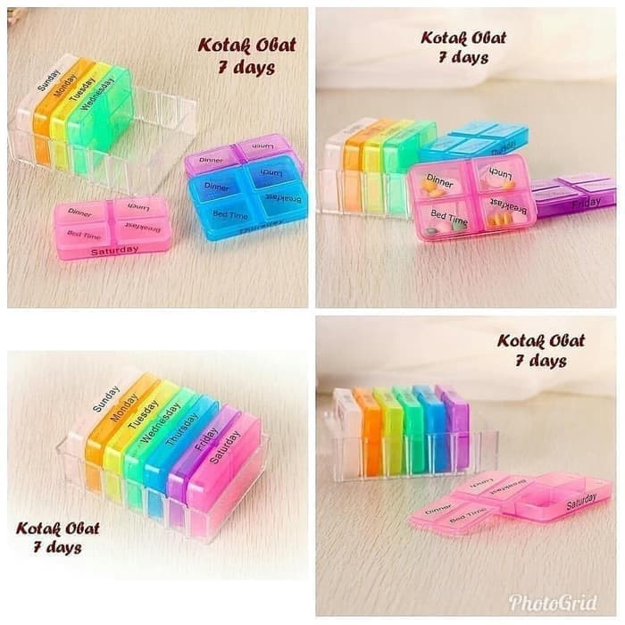 Jual Kotak Obat 7 hari kotak obat Harian Mingguan Pagi Siang Malam ...