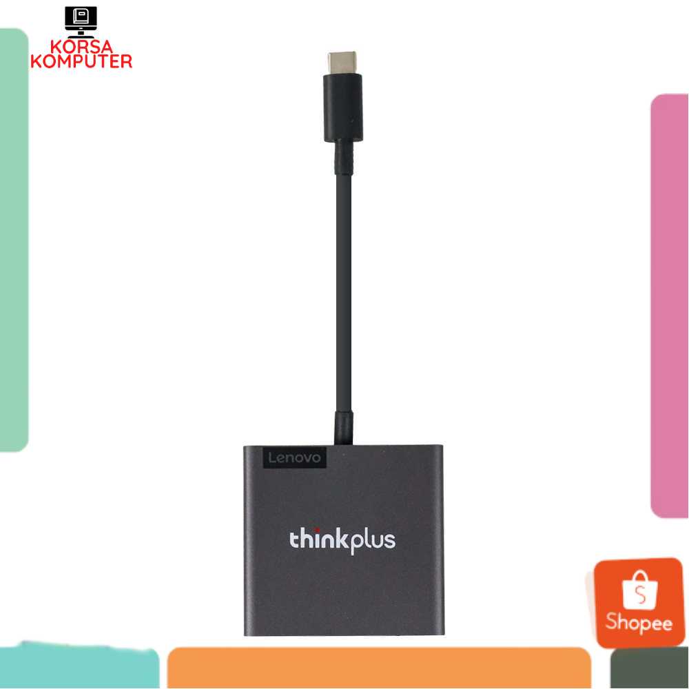 Jual USB Type C to HDMI 4K VGA 1080 Video Adapter Lenovo Thinkplus Original Lenovo Thinkplus ...