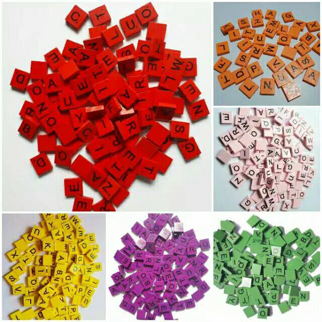 Jual Scrabble Huruf Kayu ABCD | Shopee Indonesia
