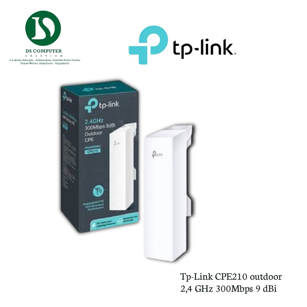 Jual TP-LINK CPE210 2.4GHz 300Mbps 9dBi Outdoor CPE | Shopee Indonesia