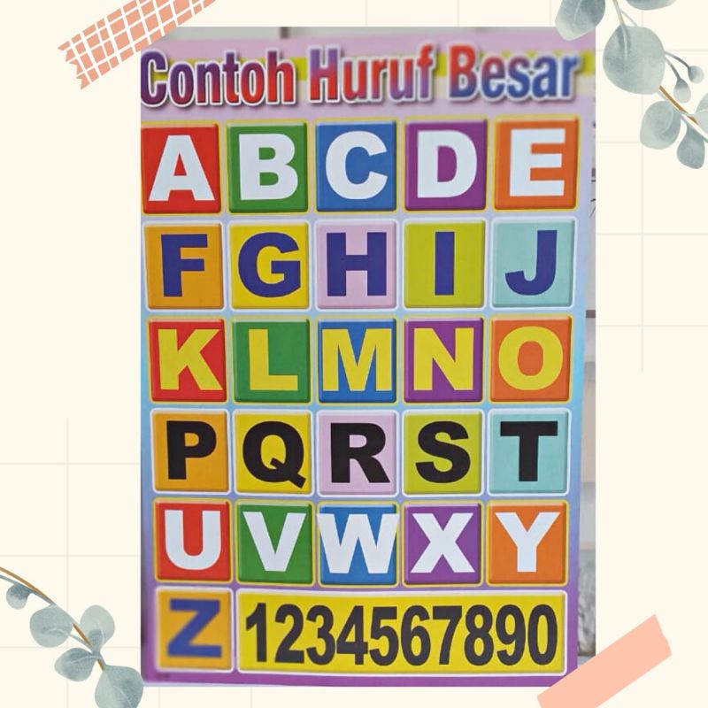 Jual Poster Anak | Contoh Huruf Kapital A-Z | Shopee Indonesia