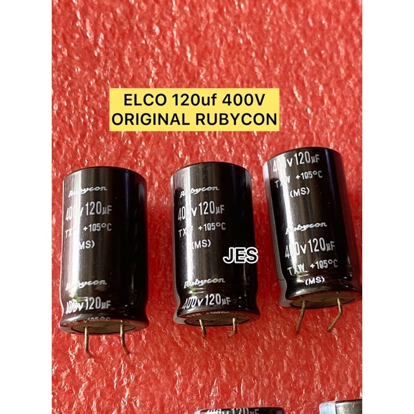 Jual ELCO 120uf 400V ORIGINAL RUBYCON | Shopee Indonesia