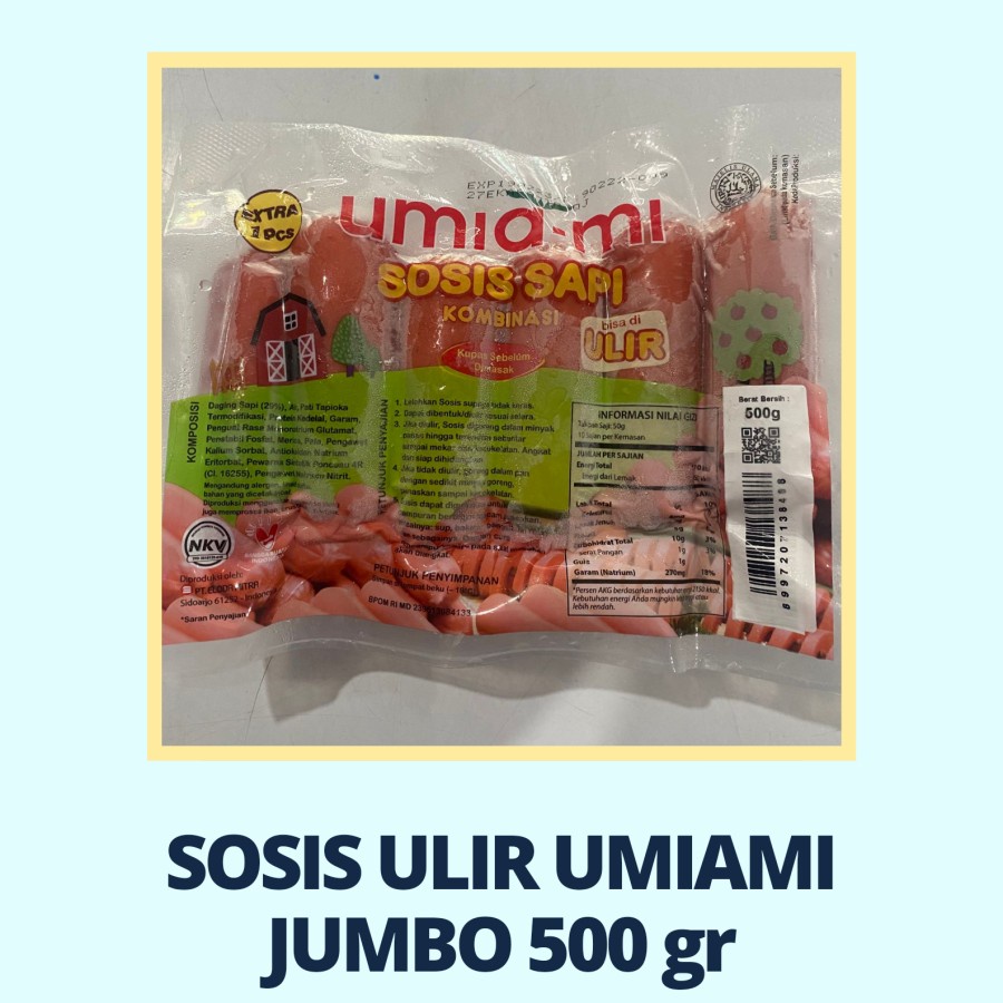 Jual Umi ami Sosis Ulir (Jumbo) 500 gr Bernardi - FROZEN FOOD | Shopee Indonesia