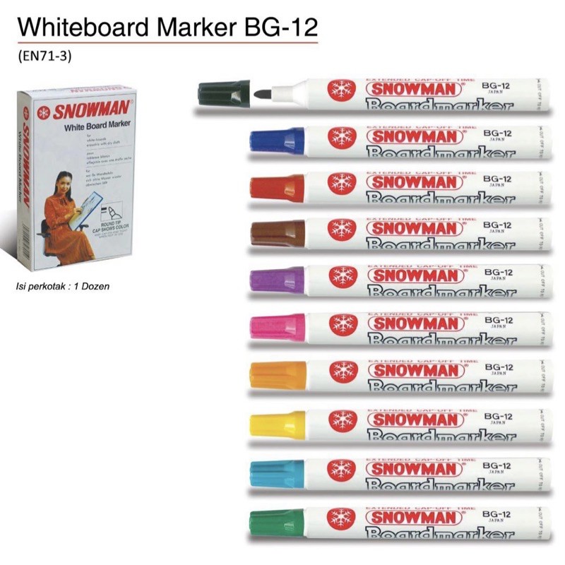 Jual Snowman Boardmarker / Snowman Whiteboard Marker / Spidol ...